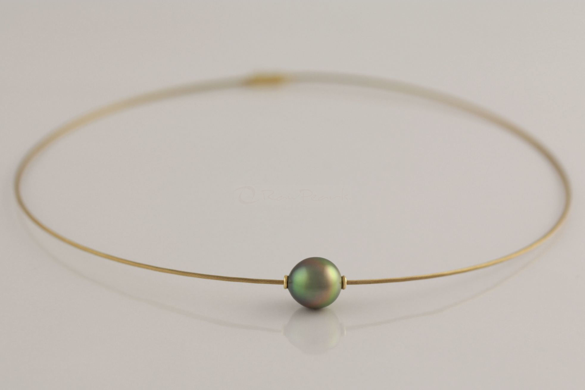 Tahitian Cultured Pearl Cable Necklet | Raw Pearls